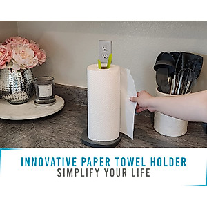 Comfify “Sprout” Decorative Paper Towel Holder or Toilet Paper Holder Vertical Countertop Paper Towel Stand or Toilet Roll Stand - Sturdy No-Slip Base - 11.75” x 6”