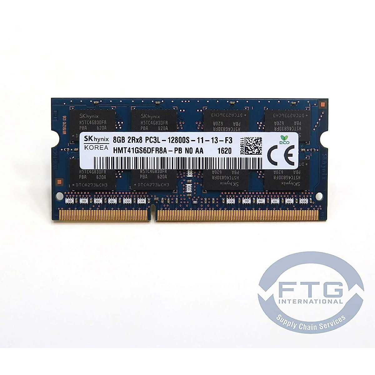 FTG International HMT41GS6DFR8A-PB 8GB 2Rx8 PC3L-12800S-11-13-F3 DDR3 1600MHz Black SO-DIMM Laptop, Small Form Factor Desktop RAM
