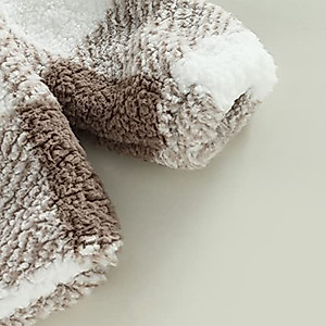 BULINGNA Toddler Baby Girl Boy Plaid Fleece Coat Lapel Collar Button Down Jacket Infants Fall Winter Warm Outwear (as1, age, 6_months, 12_months, Khaki, 6-12 Months)