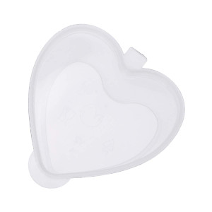 Didiseaon 100Pcs Heart Shaped Condiment Container Clear Plastic Seasoning Containers Small Boxes with Lid Bowl for Home Kitchen Takeout Use 50ml