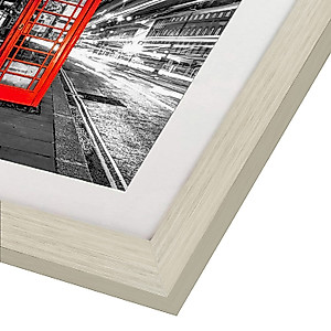 Americanflat 11x14 Picture Frame with Shatter-Resistant Glass - Use as 8x10 Frame with Mat or 11x14 Frame Without Mat - Signature Collection - Photo Frame for Wall Display - Light Wood