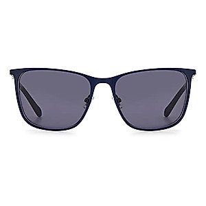Fossil Men's Male Sunglasses Style FOS 3128/G/S Rectangular, Matte Blue/Gray, 57mm, 17mm