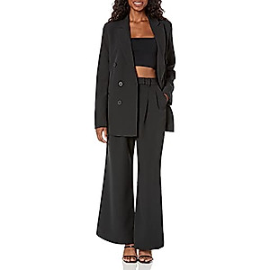 The Drop Women's Kurt Double Breasted Blazer, Black, Medium