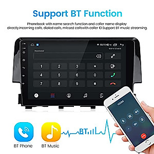 Biorunn Android 11 Car Stereo Radio for Honda Civic 2016 2017 2018 2019 2020,Built-in Car-Play Android Auto GPS Navigation Touch Screen Head Unit, FM AM RDS DSP 4G RAM 64G ROM