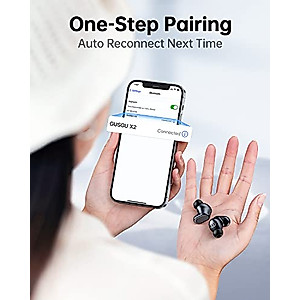 GUSGU X2 True Wireless Earbuds Bluetooth Headphones, Premium Sound Quality, Bluetooth Earbuds with Microphone, Touch Control Wireless Earphones, IPX5 Waterproof, Wireless Earbuds for iPhone, Android