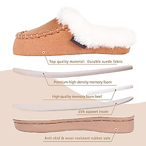 Toddler Kids House Shoes Slippers with Memory Foam Fuzzy and Warm Cozy Comfort Fleece Clog Slip On Sole Protection for Boys Girls Indoor Outdoor U422BBLFX217.SY-Chestnut-28