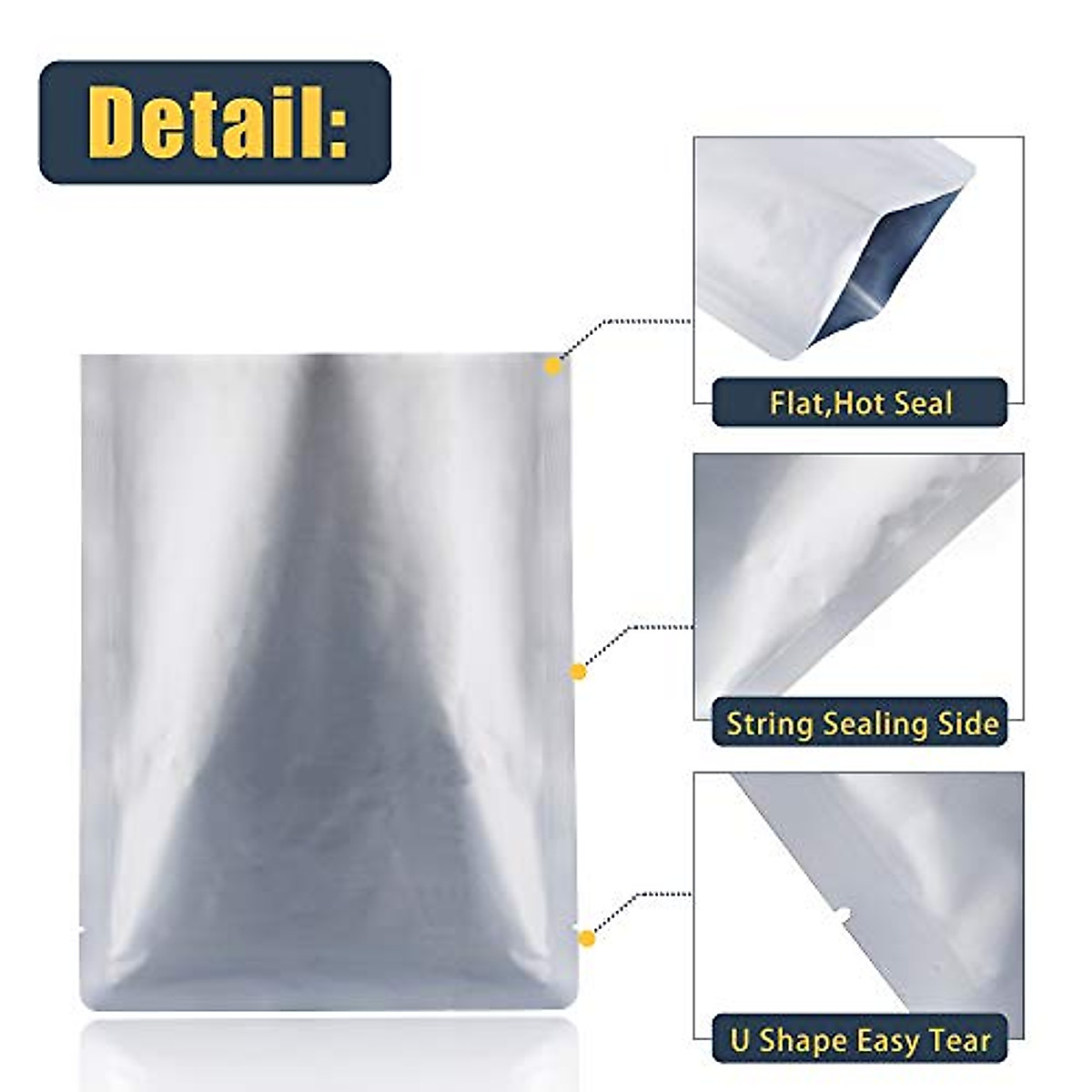 30 Packs 2 Gallon Mylar Bags for Dehydrated Vegetables, Grains, Legumes and Emergency Long Term Food Storage, Food Grade
