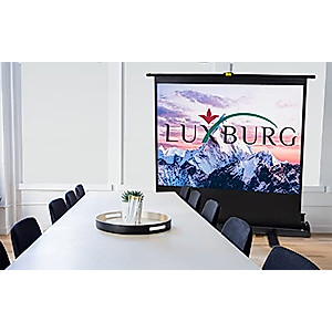 LUXBURG 60" 139x75 cm Full HD 3D Portable Freestanding Floor Pull-up Projector Projection Screen - Matt White Screen 16:9 (60"x29") with Carry case!