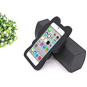 YONOCOSTA Cute iPod Touch 7 Case, iPod Touch 6 Case, iPod Touch 5 Case, Funny Kawaii 3D Cartoon Big Eye Black Cat Kitty Animals Soft Silicone Shockproof Cases Cover for Kids Child Girls Women