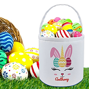 Personalized Easter Baskets for Girls Boys Custom Easter Basket tag with Name Customizable Easter Basket