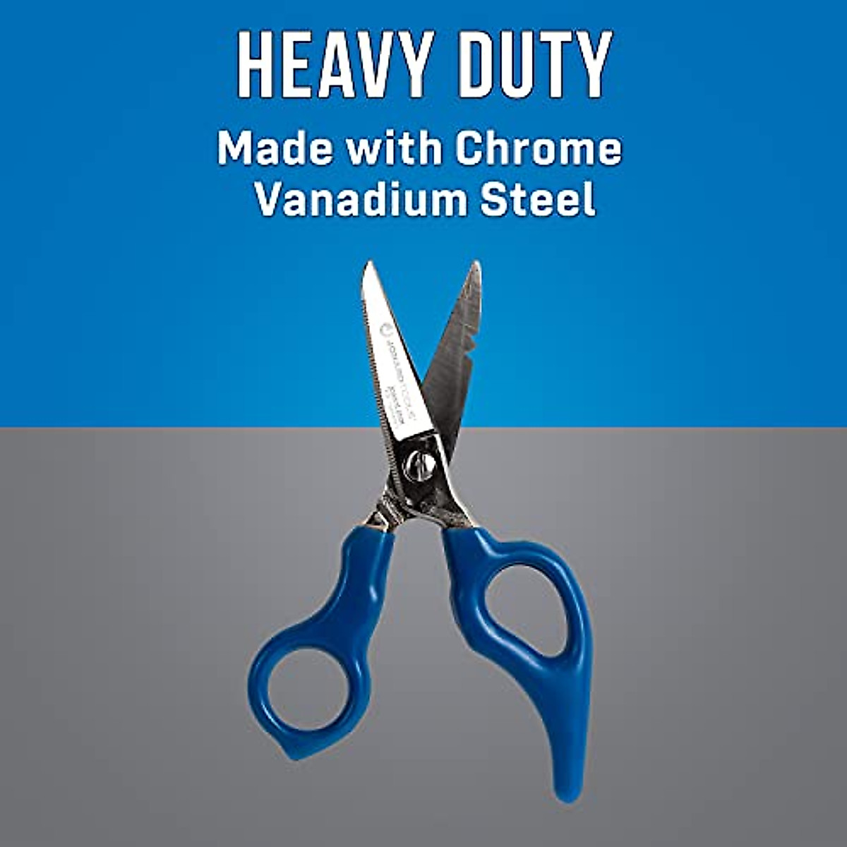 Jonard Tools ES-1964ERG Stainless Steel Electrician Scissors, For Heavy Duty Use With Ergonomic Handle