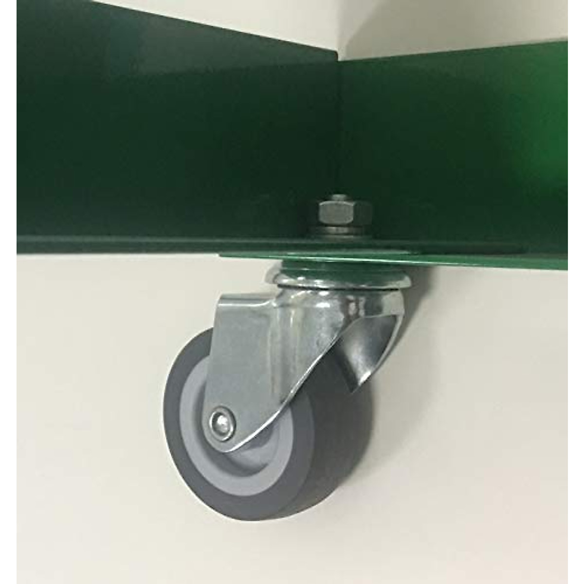 Recycle bin Cart Metal-Reinforced Recycling Bins Cart with 4 Wheels for Home,Kitchen,Garden Garbage,360 Degree Swivel Wheels with 220lb Weight Capacity, Green Color