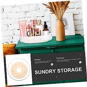 Zerodeko 3pcs rotatable Tray Plastic Trays for Food Plastic Food Tray Rotating Storage Rack Fridge Organizer for Refrigerator Seasoning Rotating Tray for Makeup Plastic Round Makeup Tray