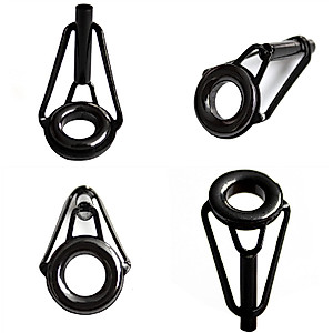 8pcs Fishing Rod Tip Repair Kit Rod Top Tips Replacement Fishing Rod Tips Stainless Steel Ceramic Ring Guide Tips