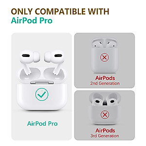 AIRSPO AirPods Pro (1st Generation) Case Cover Clear Lasher Hard PC Protective Case Colorful AirPod Pro Cover Skin Compatible with Apple AirPods Pro 1st Generation with Keychain (Glittery Clear)