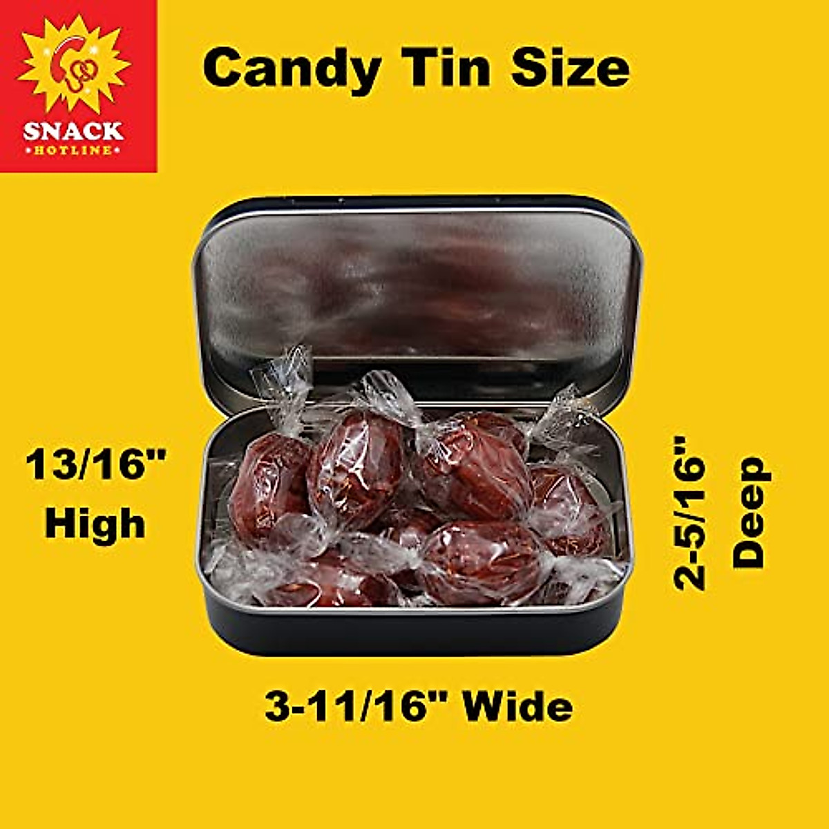 Root Beer Barrels - Old Fashioned Hard Candy 1.5 LBS plus Snack Hotline Candy Tin | Individually Wrapped Bulk Candy