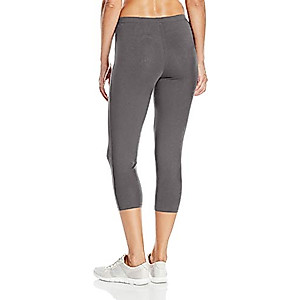 Hanes Women's Stretch Jersey Capri, Charcoal Heather, Small