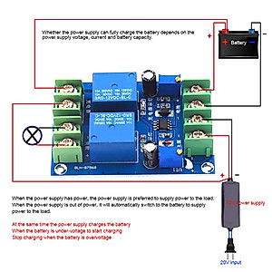 DC 12V 10A Automatic Power Switching Module, Backup Battery Switching Module, Emergency Power Supply Charging Controller