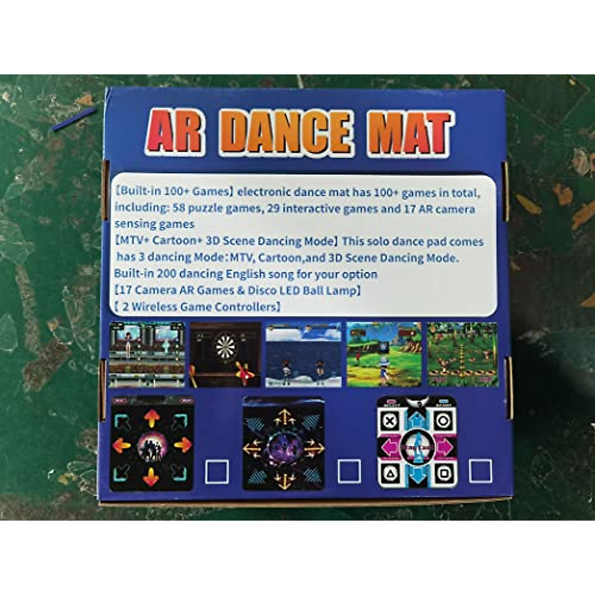 YRPRSODF Dance Mat for Kids and Adults, Musical Electronic Dance Step Pad with 100+ Games, 200+Songs, HD Camera, 2 Motion Sensor Controllers, MTV & Cartoon Modes,Dance Mat Toy for Girls& Boys Age 3+