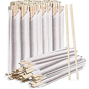 Bamboo Wooden Chopsticks (50 Pairs) | Cooking Chopstick | Sturdy Smooth Finish Chop Sticks | Reusable Chopsticks| Japanese Chinese Korean Chopsticks | Individually Wrapped Disposable Chopsticks Wood