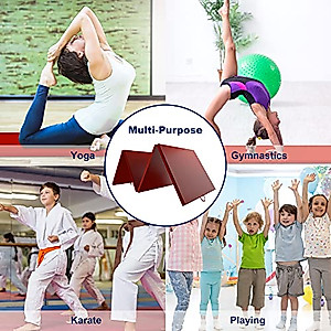 Elevens Gymnastics Mat for Tumbling 10'x4'x2", Thick Folding Exercise Mat for Home,GYM Mats for Home Workout, Tumbling Mats for Kids,Gymnastics Mat for Wrestling, Jujitsu Red