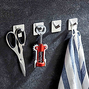 Kabter Towel Robe Hook 3M Self Adhesive Brushed Stainless Steel (Pack of 2)