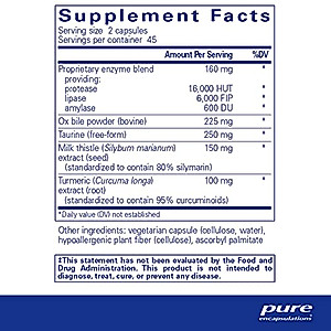 Pure Encapsulations Digestion GB | Digestive Enzyme Supplement to Support Gall Bladder and Digestion of Carbohydrates and Protein* | 90 Capsules