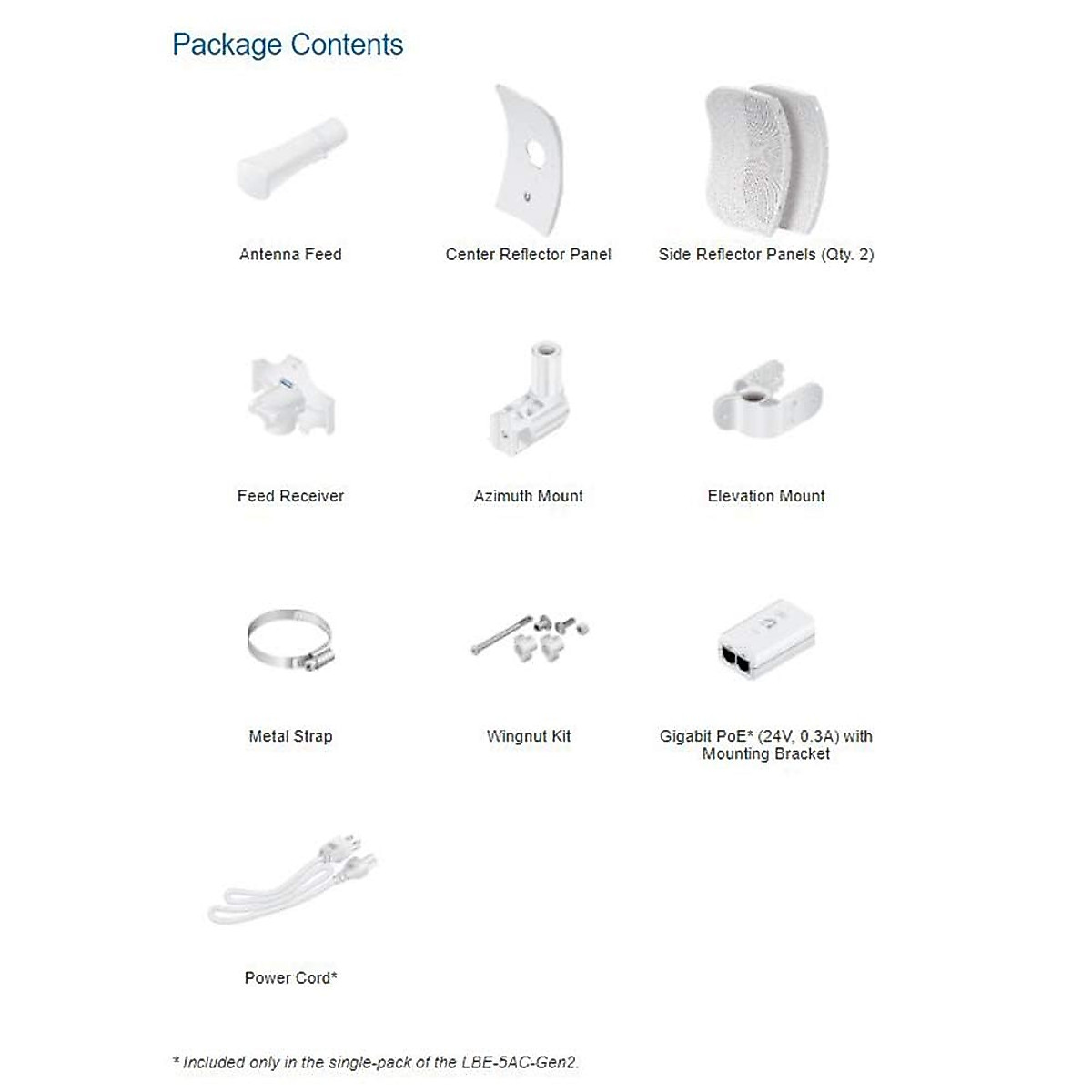 LiteBeam Antenna 802.11ac LBE-5AC-Gen2-US 2X2MIMO airMAX Gen2 5GHz 23dBi 450+ Mbps CPE