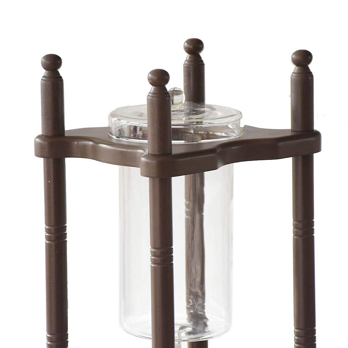 Nispira Cold Brew Drip Tower Iced Coffee Maker Glass Wooden Stand 25 Cups