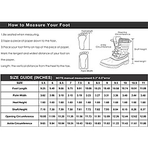 GLOBALWIN Snow Boots For Women Brown/Prints Women's Winter Boots 8.5M