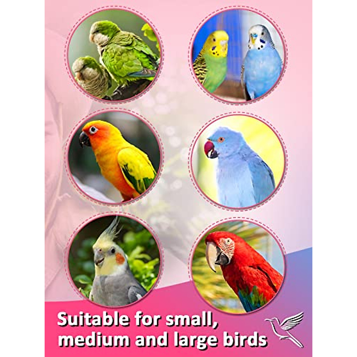 Winter Warm Bird Nest House, Double-Sided Birds Bed for Cage, Hammock Snuggle Hut with Chew Toy and Durable Wooden Stick for Cockatiels Parakeet African Grey Macaws Amazon Parrots