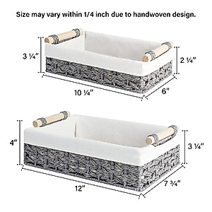 StorageWorks Open Home Storage Wicker Baskets