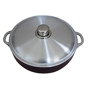 IMUSA USA 2 Piece Purple Caldero (Dutch Oven Set with Aluminum Lid (4.4Qt, 6.9Qt) Oven Safe