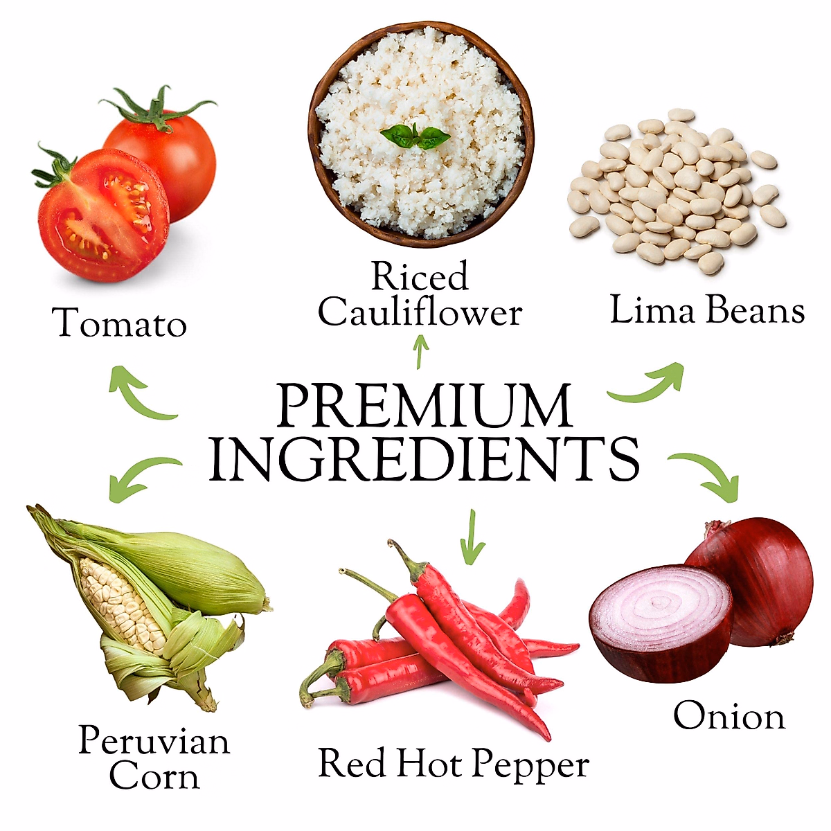 Kitchen & Love Cauliflower, Peruvian Vegetable Ceviche, Ready to Eat, Shelf Stable, Non Gmo, Gluten & Dairy Free, Vegan, Vegetarian, 7.9 Oz, 6 Pack