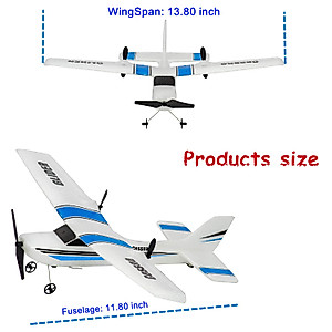 RC Airplane,2 Channels Remote Control Airplane Ready to Fly,Easy to Control RC Plane with Gyro,Stability Flight Remote Control Plane for Kids Boys Beginner