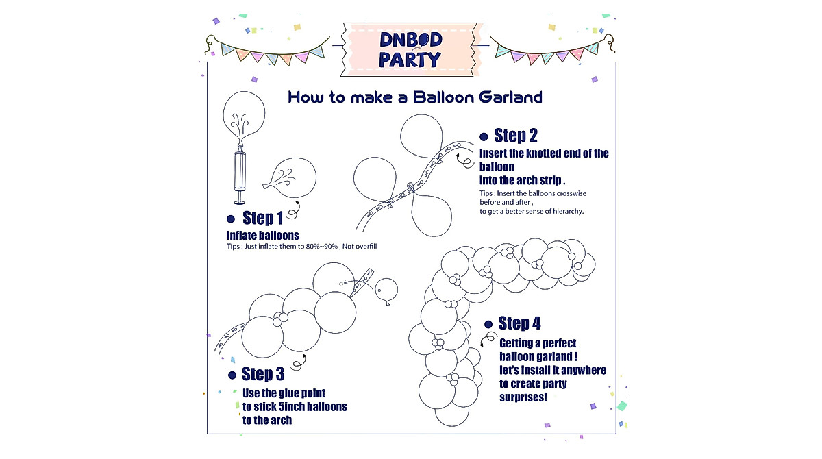 Colorful Dia de Muertos Balloon Arch Kit - 160PCS