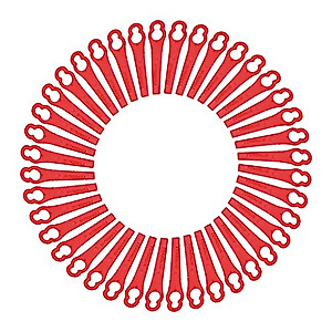 Garden 40pcs Grass Strimmer Plastic for Cordless Crop Replace Trim Tool Dckts781d2m1 (Red, One Size)