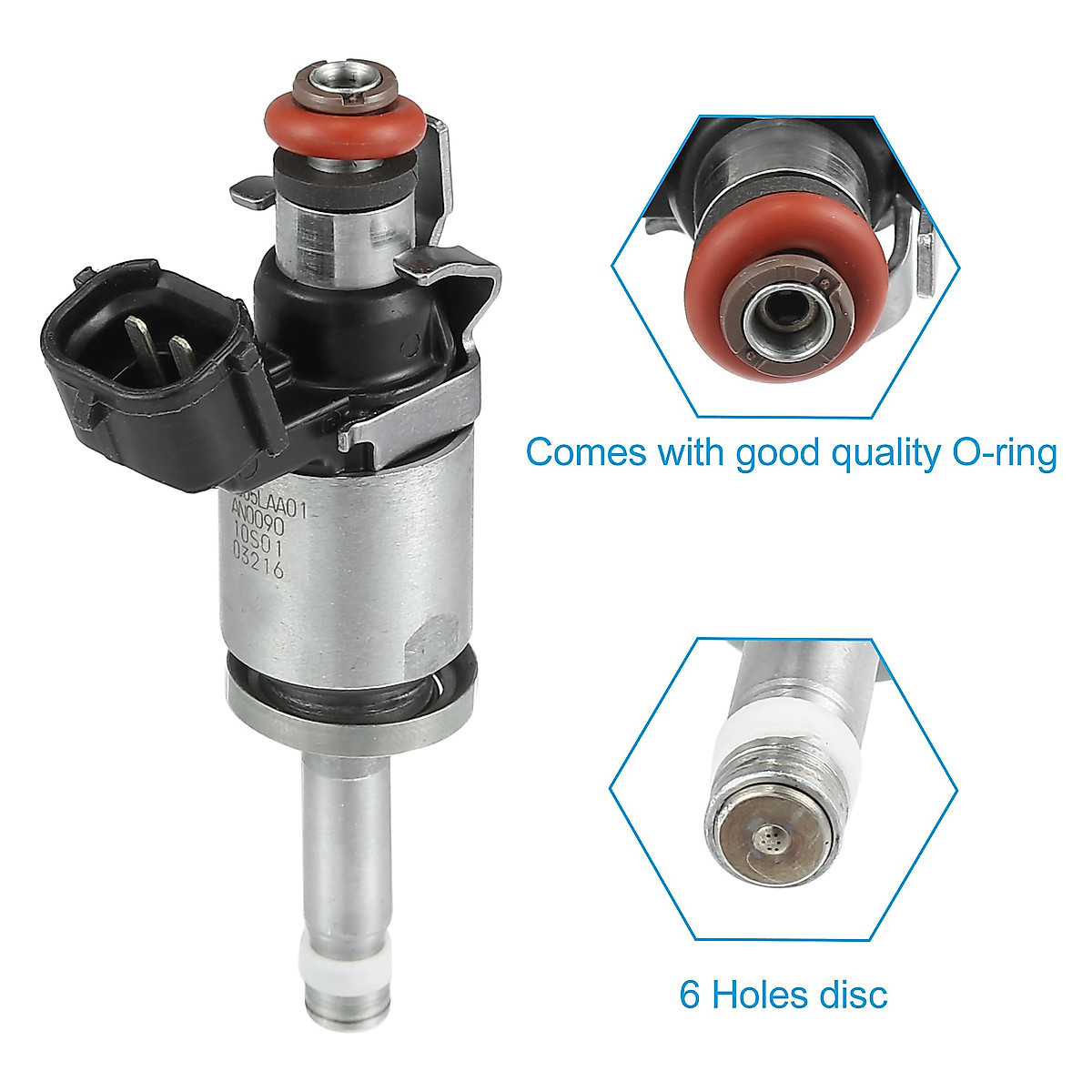 X AUTOHAUX 16450-5LA-A01 Fuel Injector Nozzle Flow Matched Replacement for Honda Accord 13-17 for Honda CR-V 15-17 for Acura ILX TLX 15-17 2.4L 4pcs