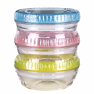 ArtBin 6942AD Twisterz 3-Pack, Small Art & Craft Organizers, 3.4 Fluid oz, [3] Interlocking Plastic Storage Jars, Clear with Multicolored Lids, Large/Short, Multi Colored, 3 Piece