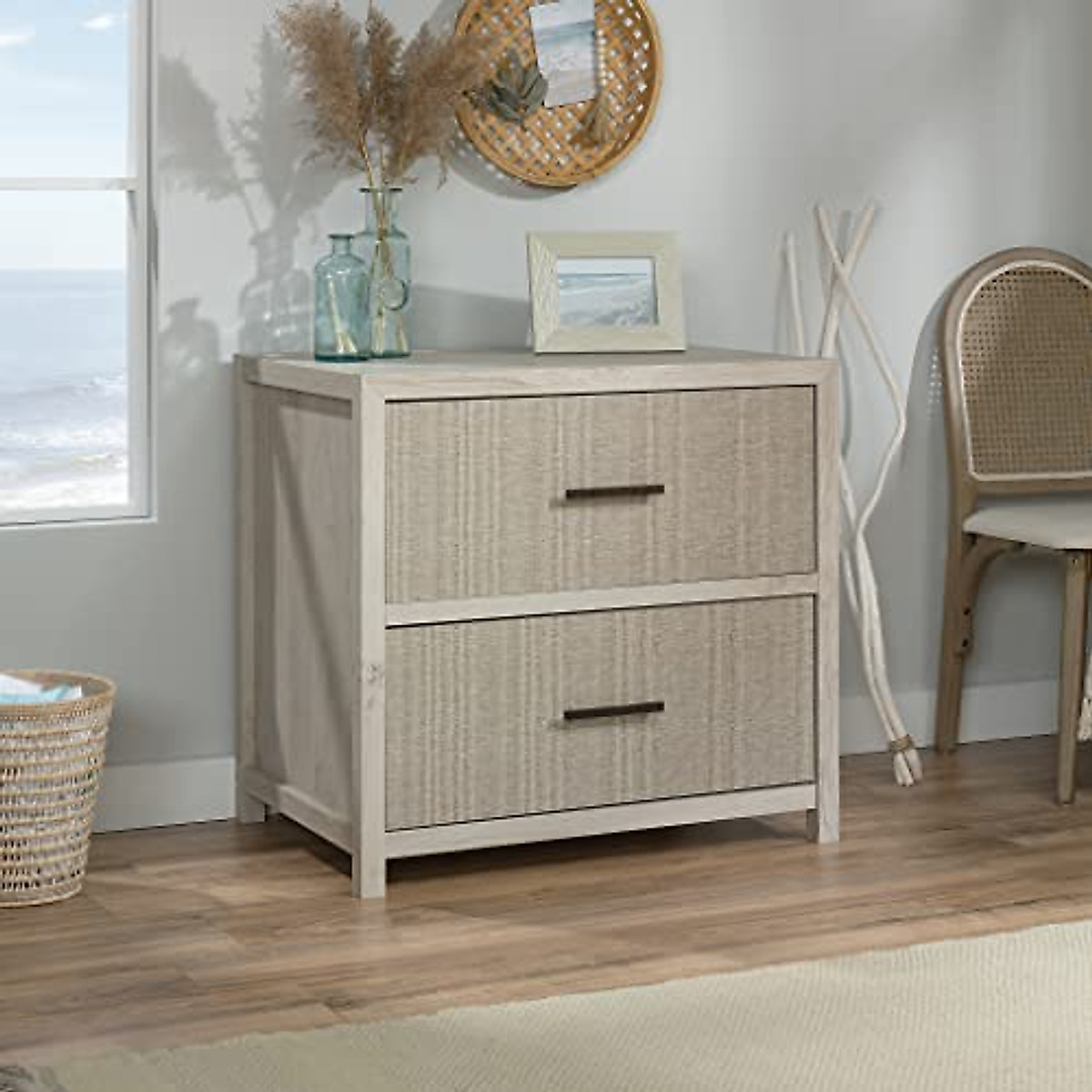 Sauder Pacific View Lateral File, Chalked Chestnut Finish