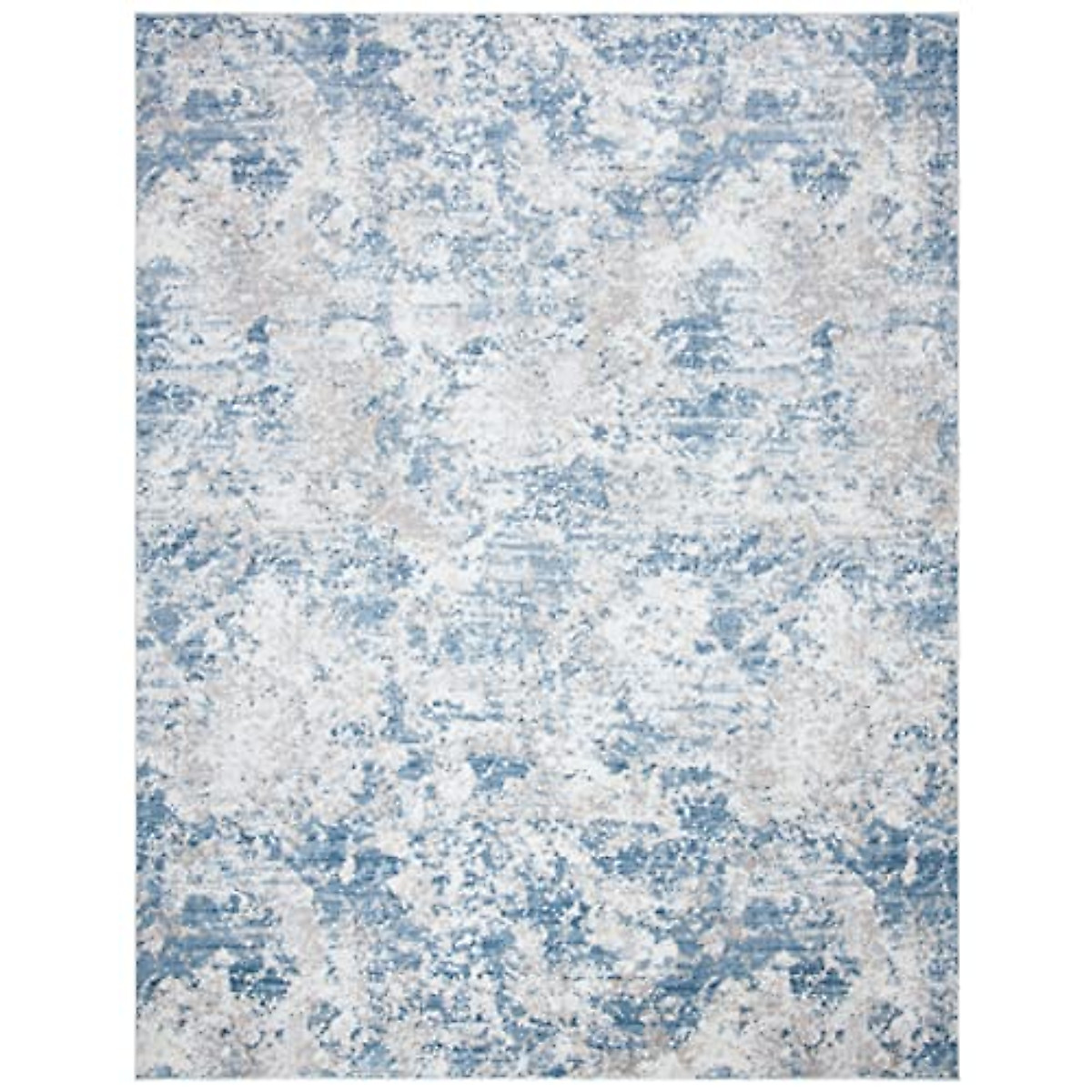 SAFAVIEH Amelia Collection Area Rug - 10' x 14', Grey & Blue, Modern Abstract Design, Non-Shedding & Easy Care, Ideal for High Traffic Areas in Living Room, Bedroom (ALA705F)