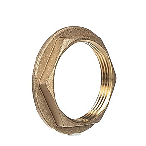 Encore Brass Flanged Locknut 1-1/2" NPT, Retail Packaging
