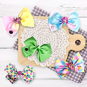 YQLOGY Hair Bows (Bundle Of 12 Bows) 7 Days Of The Week Hair Clips For girls, 12 Count (Pack of 1)