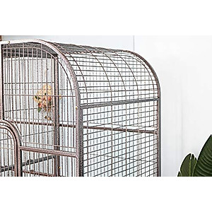 Double Cage with Center Divider for Bird Parrot Aviary W64xd32xh73