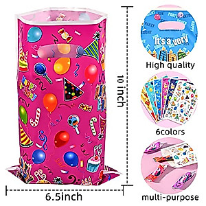 DaiUni 60 PCS Birthday Party Favor Bags Goodie Bags Treat Bags with Handles for Kids Birthday