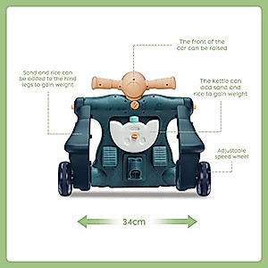 Baby Sit-to-Stand Learning Walker, 3 in 1 Baby Walker for Boys Girls Toddlers, Educational Baby Push Walkers with Entertainment Activity Center, Baby Music Learning Toy Gift for Infant Boys Girls