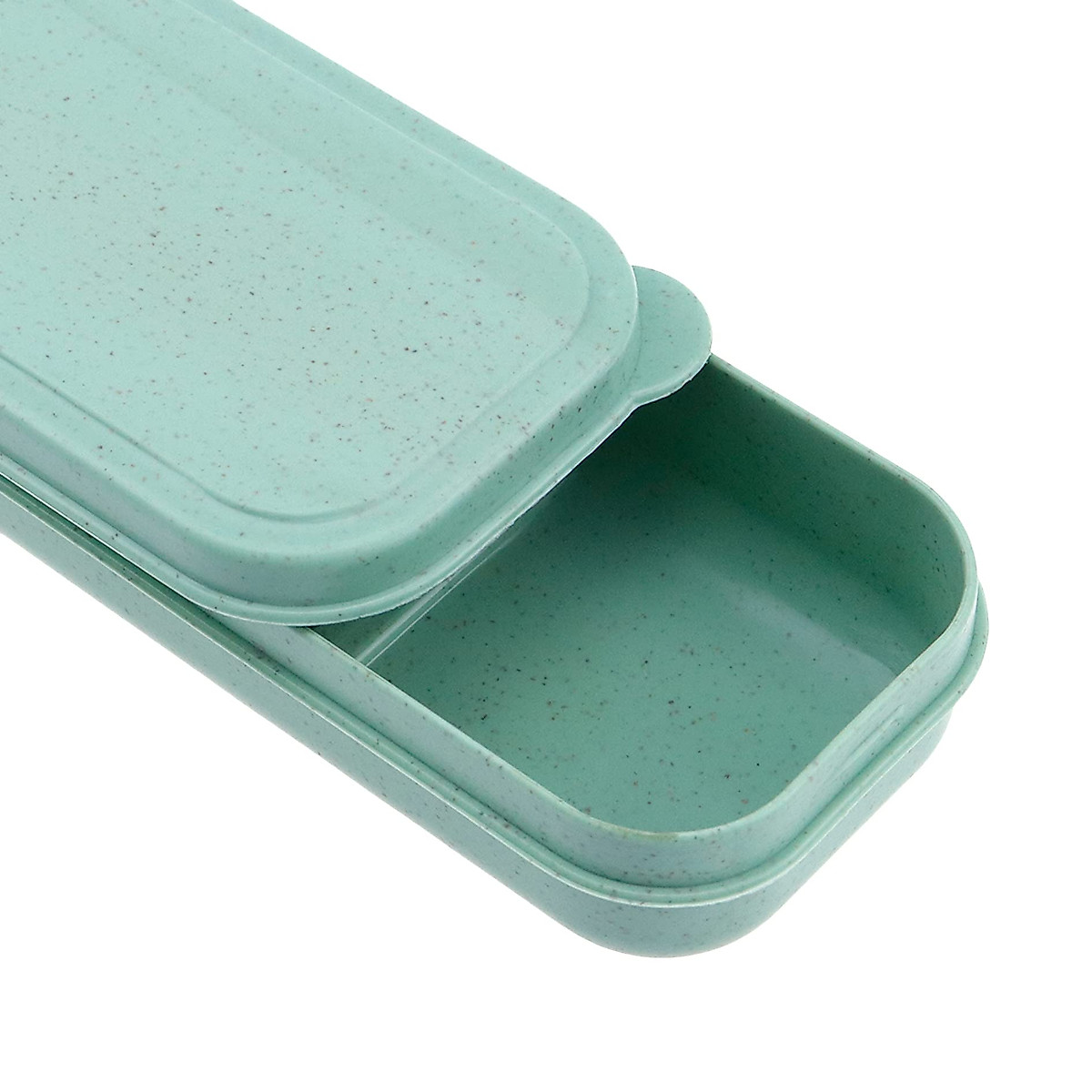 MY MIRONEY 4 Pieces Travel Tableware Storage Box Portable Cutlery Storage Box Case Chopsticks Spoon Fork Travel Utensils Storage Box, Pink, Blue, Beige, Green