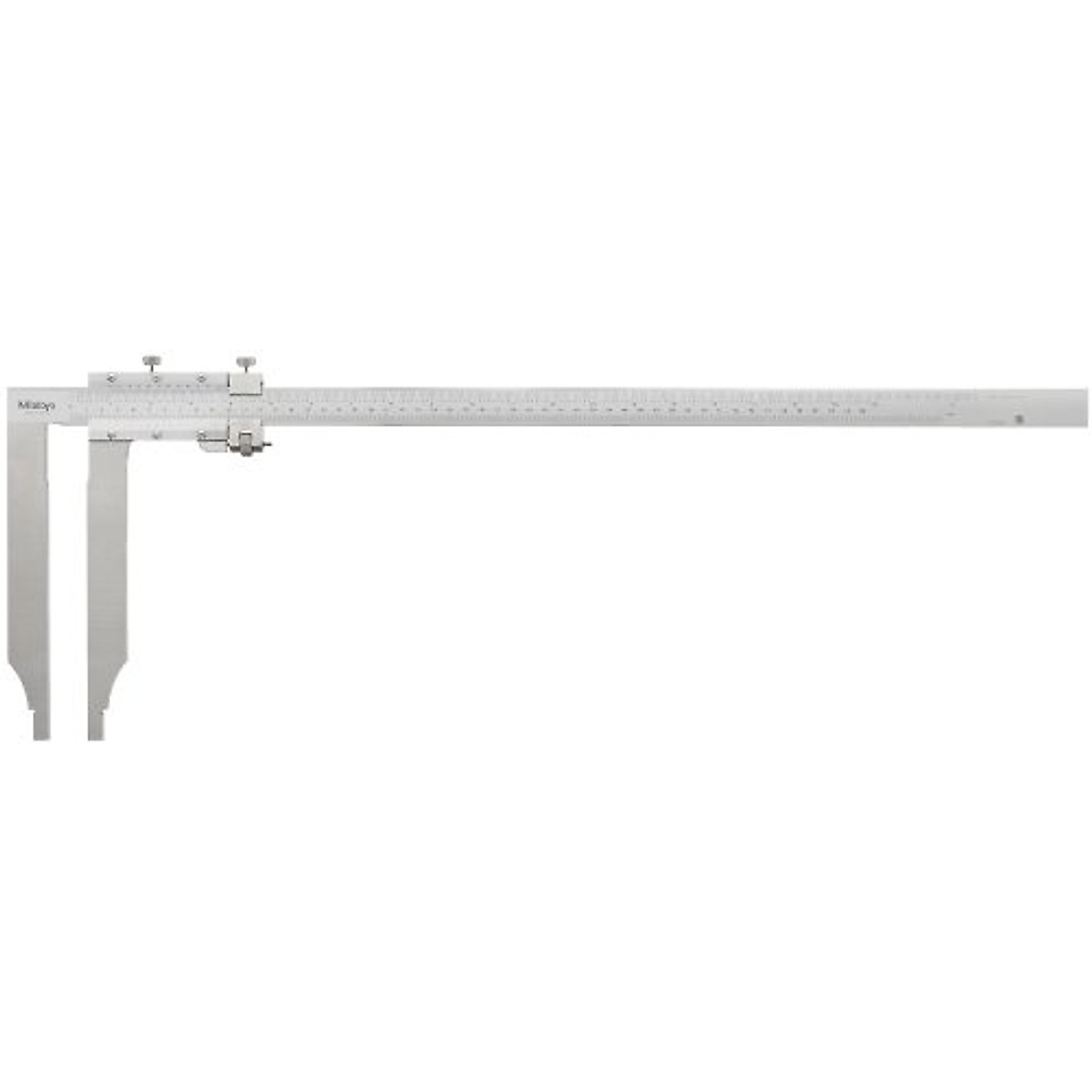 Mitutoyo 534-106 Vernier Caliper, Steel, Nib Style, Long Jaw, Inch/Metric, 0-20" Range, +/-0.002" Accuracy, 0.001" Resolution