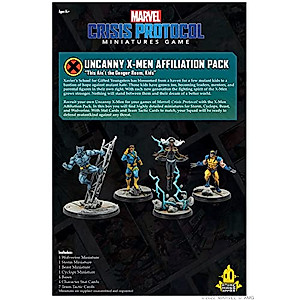 Marvel: Crisis Protocol Uncanny X-Men Affiliation Pack - Unite The Mutant Heroes! Tabletop Superhero Game, Ages 14+, 2 Players, 90 Minute Playtime, Made by Atomic Mass Games