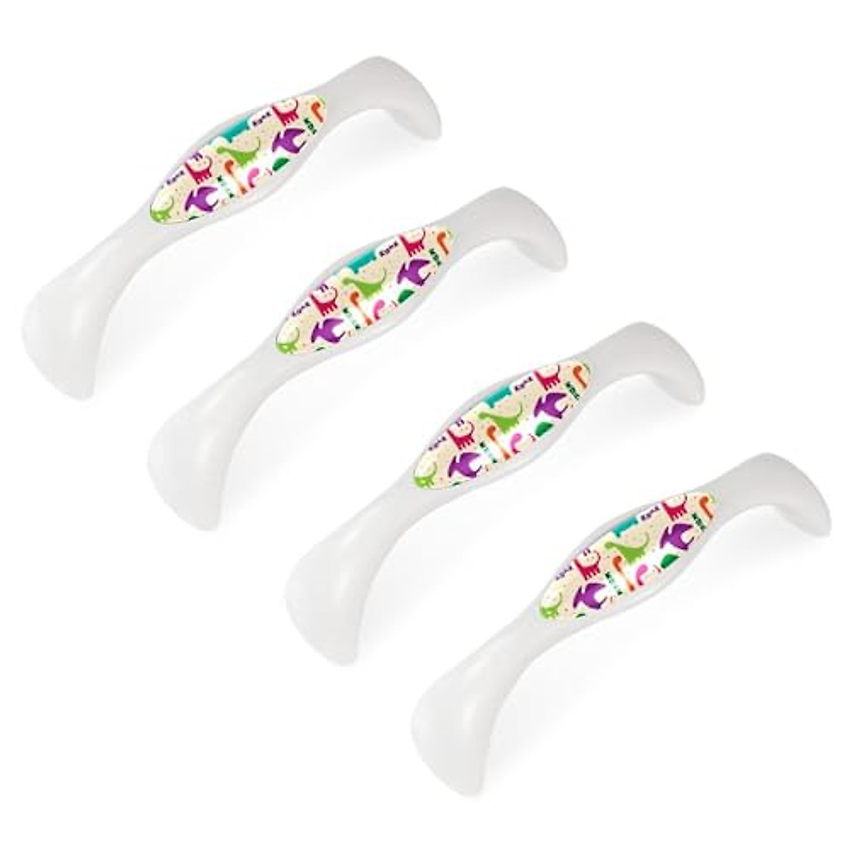 Pull Handle Fence Handle Long Cabinet Handles for Interior, Closet, Drawer, Outdoor, Garage, Dinosaur Pattern